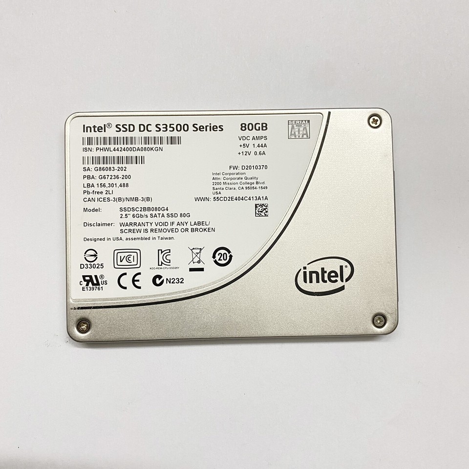 Intel SSD DC S3500 Series SSDSC2BB080G4 80GB 2.5" SATA 6Gb/s Solid State Drive | eBay