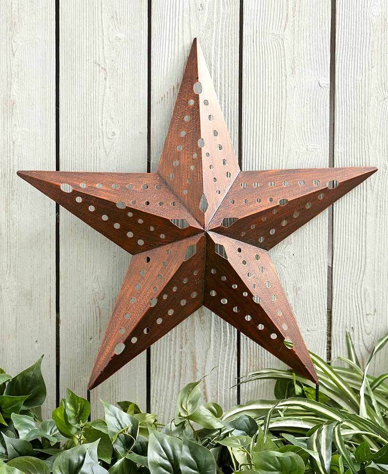 Jumbo Nautical Starfish Anchor Rustic Wall Decor Primitive Punched Star ...