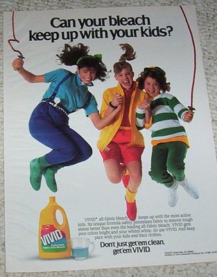1987 ad page - Dow Vivid Laundry bleach CUTE GIRLS jump rope Vintage ...
