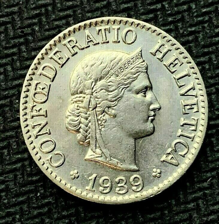 1939 Switzerland 10 Rappen Coin CH + UNC #C976 | eBay