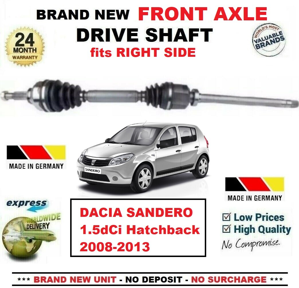 FOR DACIA SANDERO 1.5dCi Hatch 2008-2013 BRAND NEW FRONT AXLE RIGHT ...
