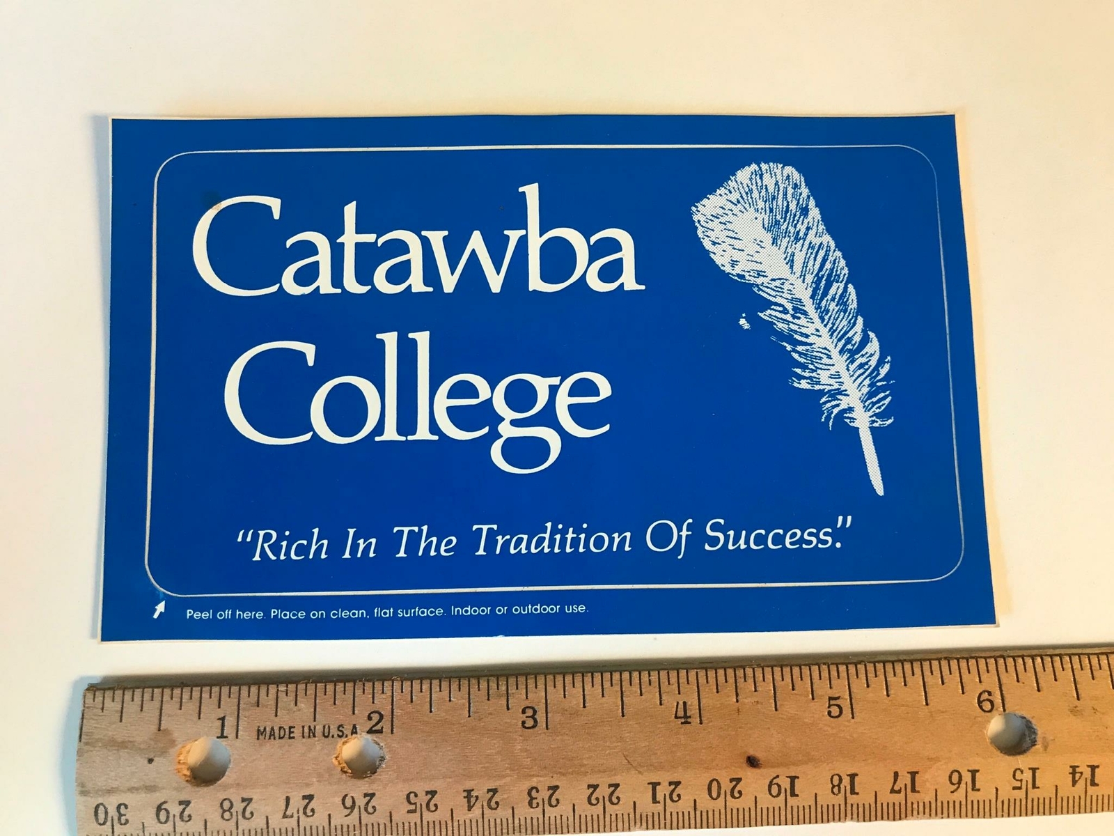 vtg Catawba College Indians Salisbury NC Sports Cards Decal Sticker ...