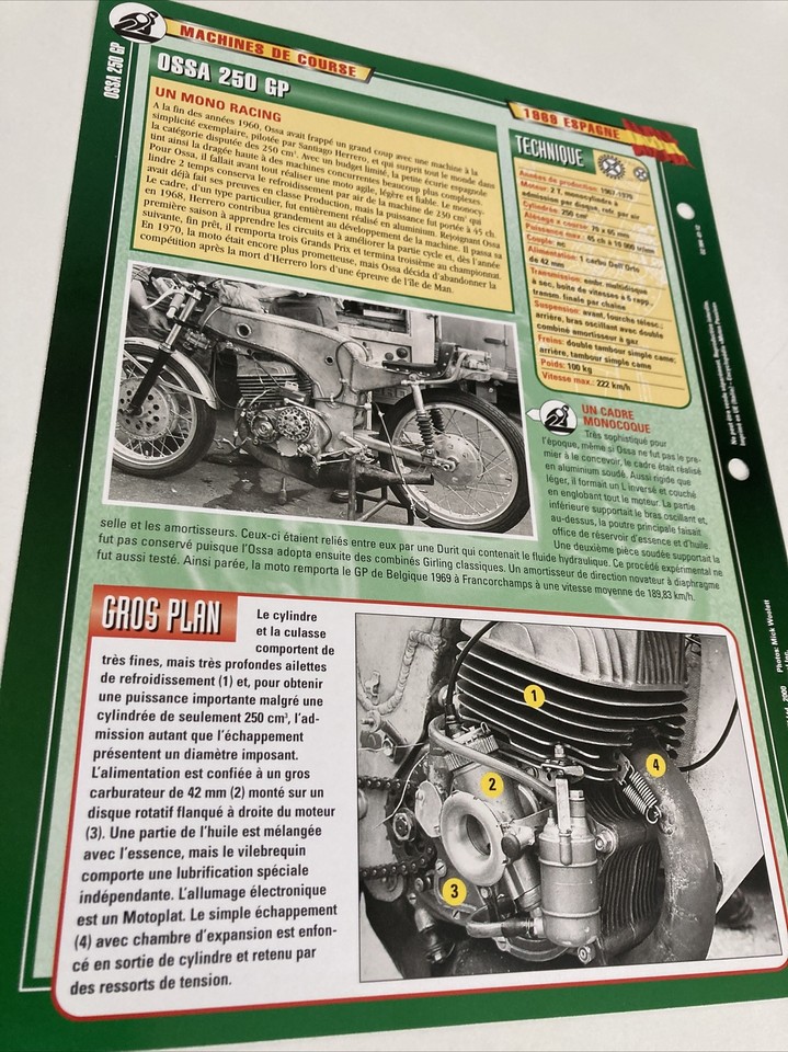 Ossa 250 GP 1969 Motorcycle Passion Collection Atlas | eBay