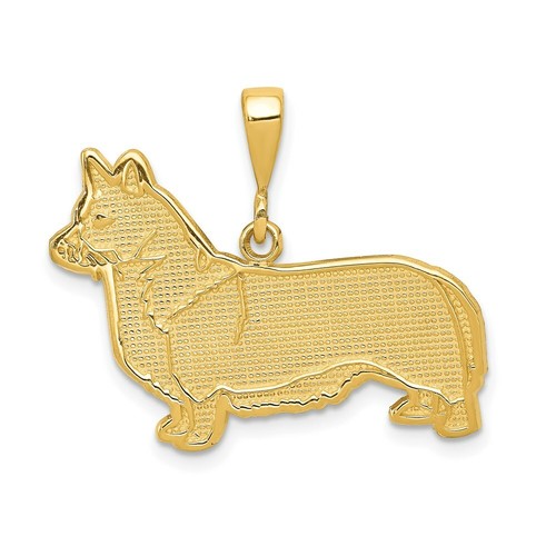 14k Yellow Gold Welsh Corgi Dog Charm Pendant 0.99" | eBay
