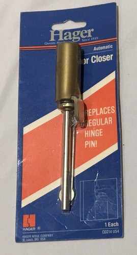 NOS Hager Goldtone Automatic Door Closer Replaces Regular Hinge Pin ...