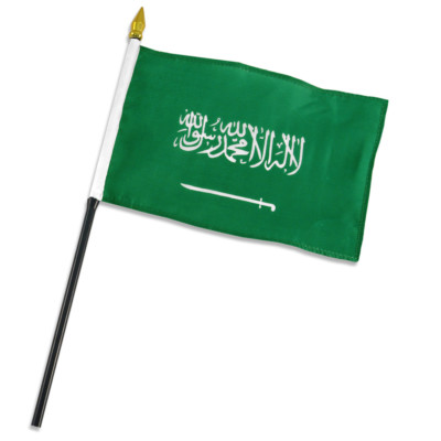 Saudi Arabia 4"x6" Flag Desk Table Stick (sewn edges) | eBay