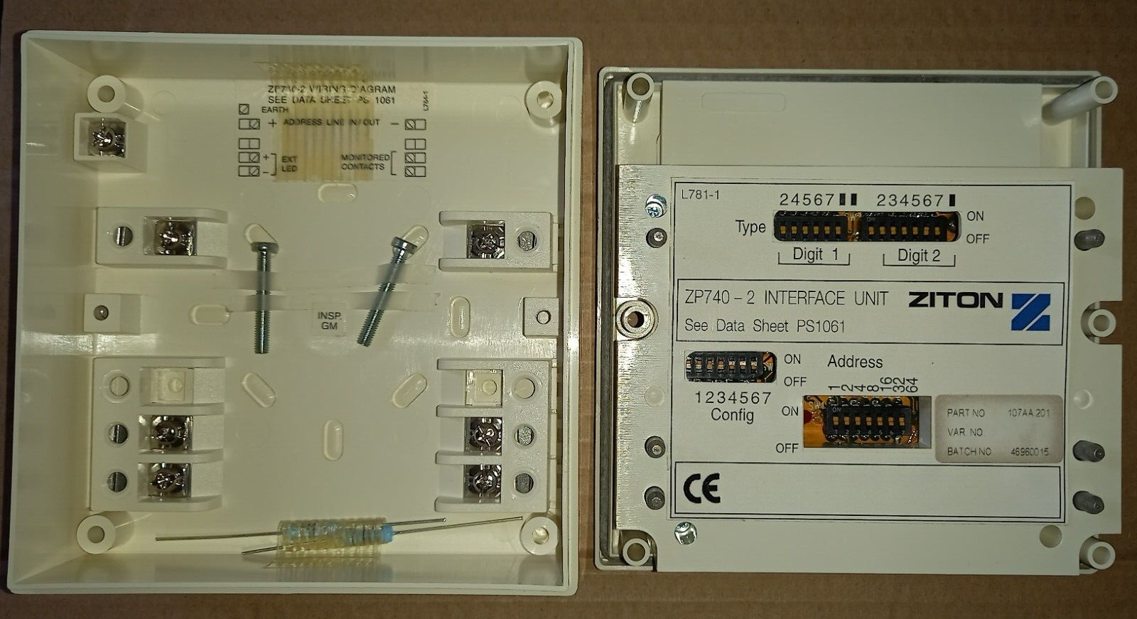 Ziton Zp740 2 Addressable Interface Unit Smoke Fire Alarm System for ...