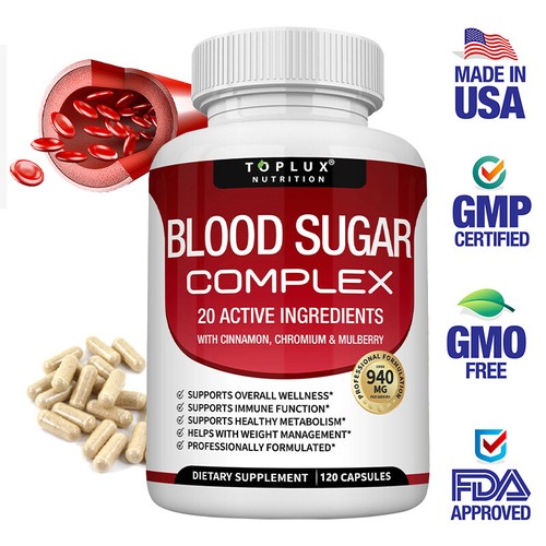 Blood glucose complex supplement - Containing cinnamon, bitter gourd,60 ...