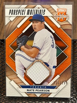 NATE PEARSON 2020 ELITE EXTRA EDITION PROSPECT MATERIALS JERSEY ROOKIE ...