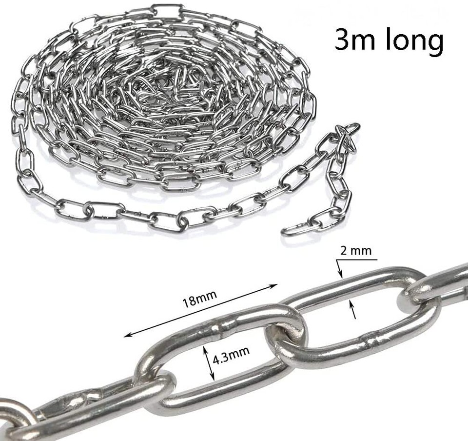 SUS304 Stainless Steel Chain Metal Chain Link Chain Small Light Duty ...