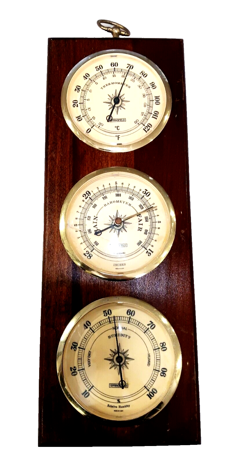 Vintage Springfield Weather Station, Temp/Humidity work, Pressure sold ...