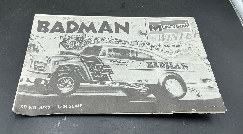 Vintage Model Monogram 1969 & 1973 #6747 Badman 1955 Chevy Street Funny ...