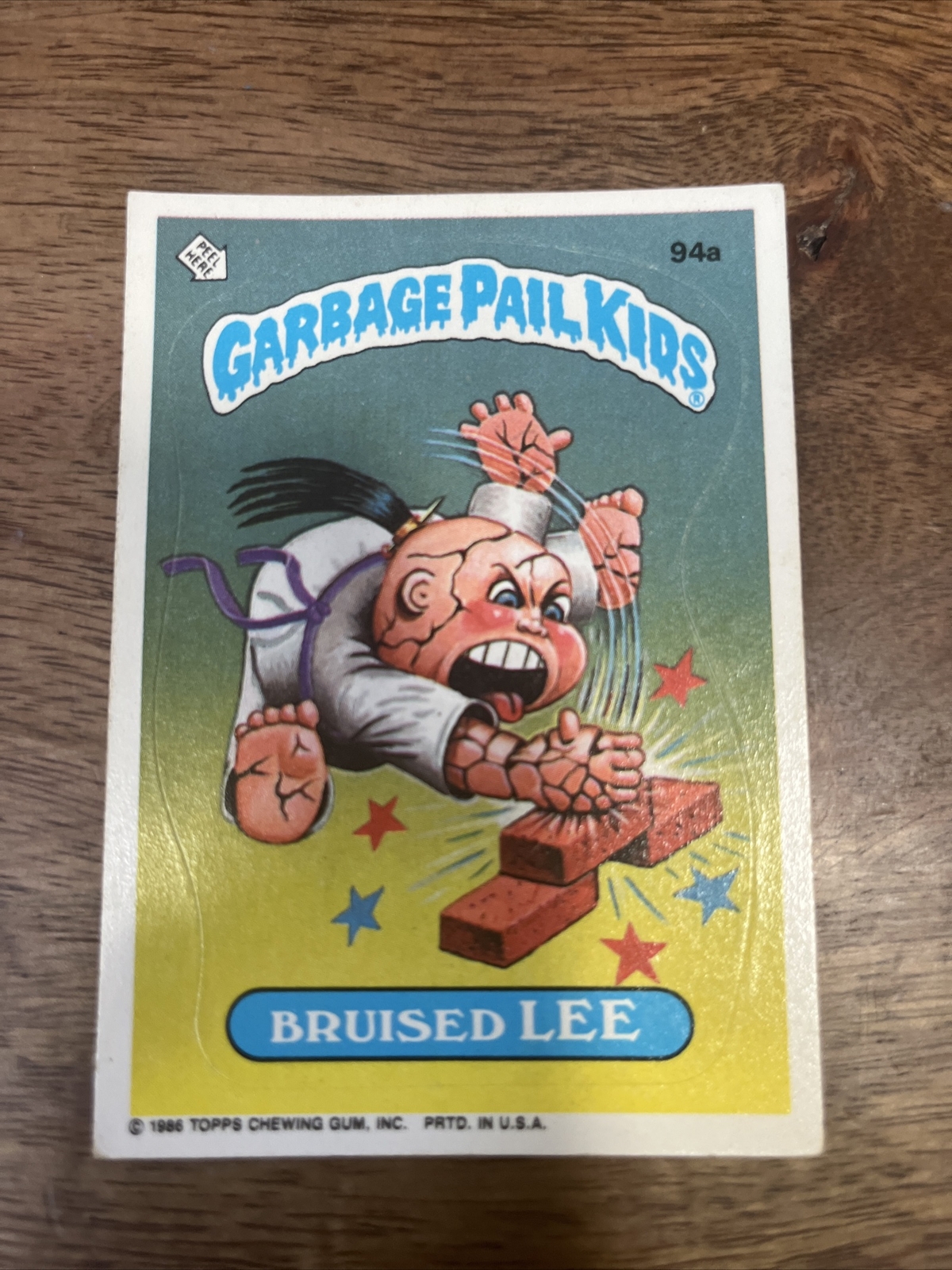 1986 Original Collectors GPK Garbage Pail Kids "Bruised Lee"- 94a, 3rd ...