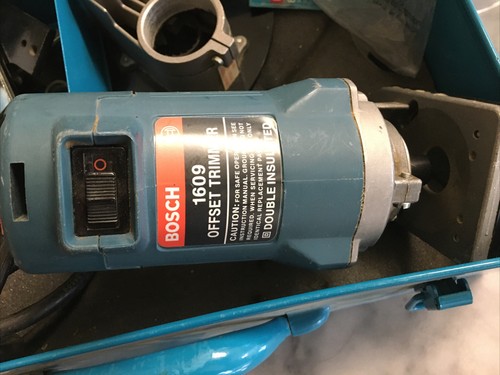 Bosch 1609 laminate trimmer router kit with offset, tilt underscribe ...