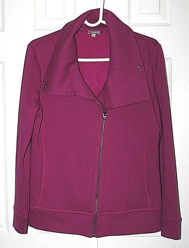 T by Talbots Moto Biker Zip Front Sweatshirt Jacket M… - Gem