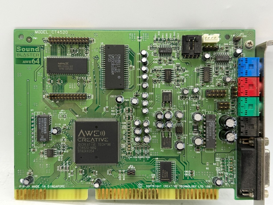 Genuine Vintage Creative Sound Blaster AWE64 CT4520 16-Bit ISA Sound ...