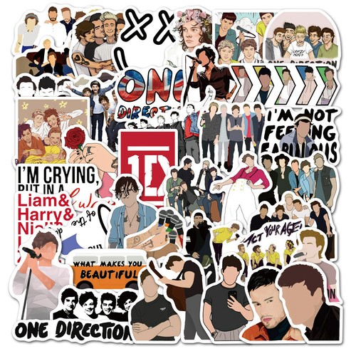50pcs One Direction Music Vinyl Decal Stickers Laptop Phone Bottle ...