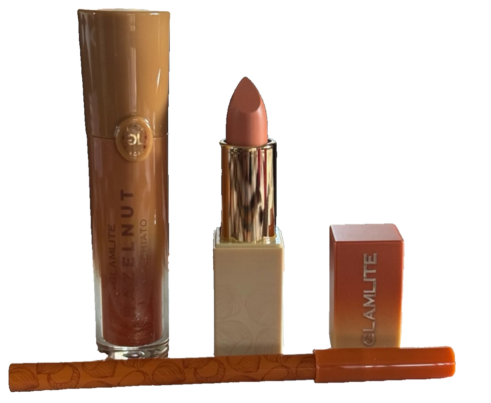 Glamlite HAZELNUT MACCHIATO Lip Kit Trio Lip Liner, Lipstick, Lip Gloss ...