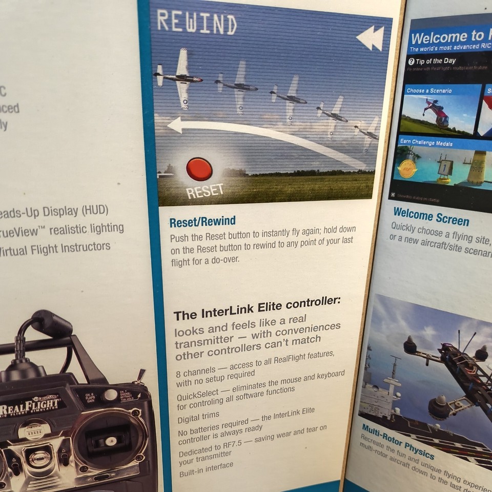 R/C Flight Simulator Interlink Elite Controller Edition Real Flight 7.5 ...