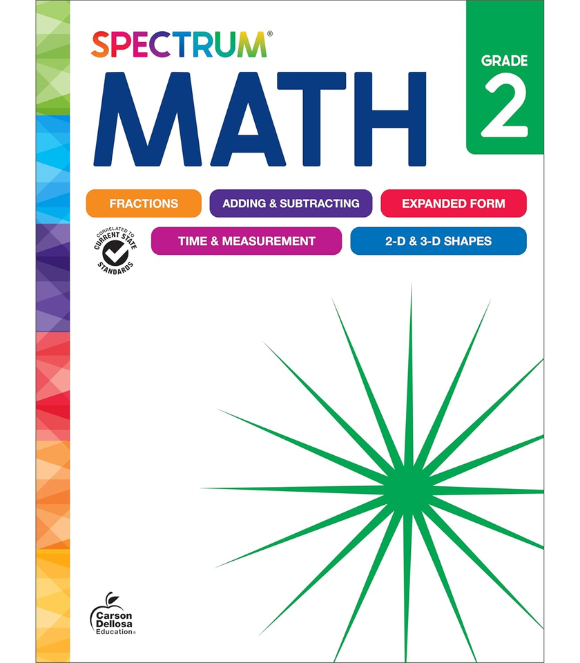 Spectrum 2Nd Grade Math Workbook, Mathematics Activity Book for Kids ...