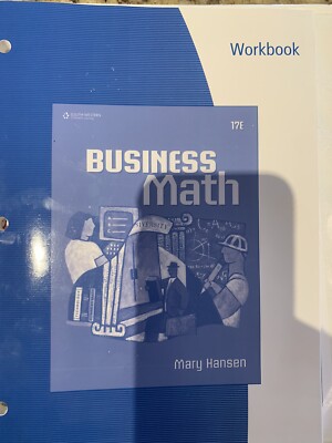 Workbook for Hansen's Business Math 17E in Very good condition ...