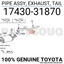 1743031870 Genuine Toyota PIPE ASSY, EXHAUST, TAIL 17430-31870 | eBay