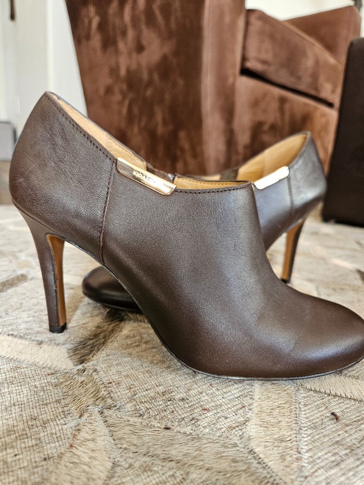 COACH Seneca Brown Ankle Stiletto Boot Size 6 | eBay
