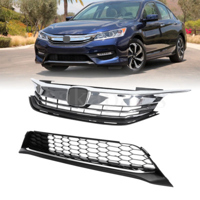 For 2016 2017 Honda Accord Sedan 4D Front Bumper Grille Grill Upper ...