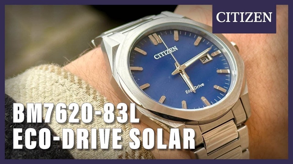 Citizen Eco-Drive BM7620-83L Blue Analog Stainless Steel Solar Power ...