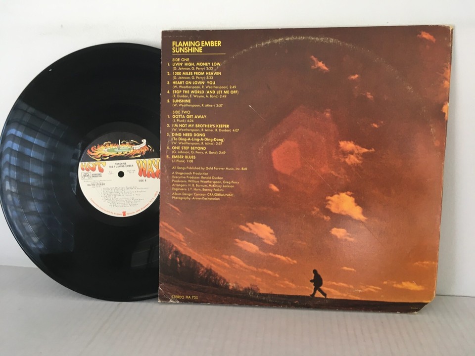 The Flaming Ember - Sunshine - Hot Wax Label PROMO (1971) 12" Vinyl LP ...