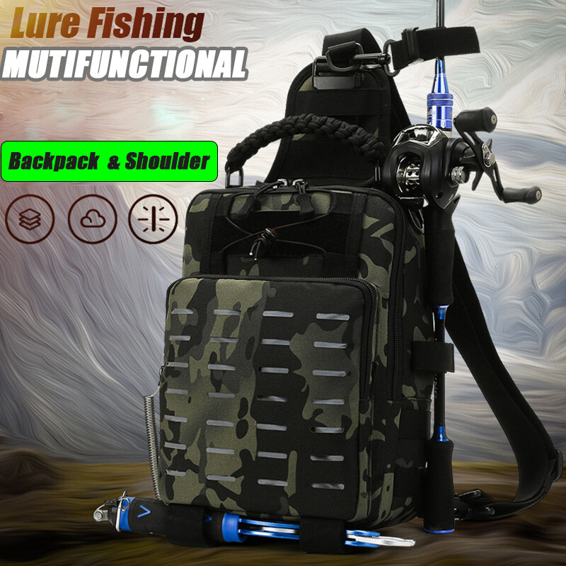 Multifunctional Fishing Tackle Bag Waterproof Single Shoulder Messenger ...