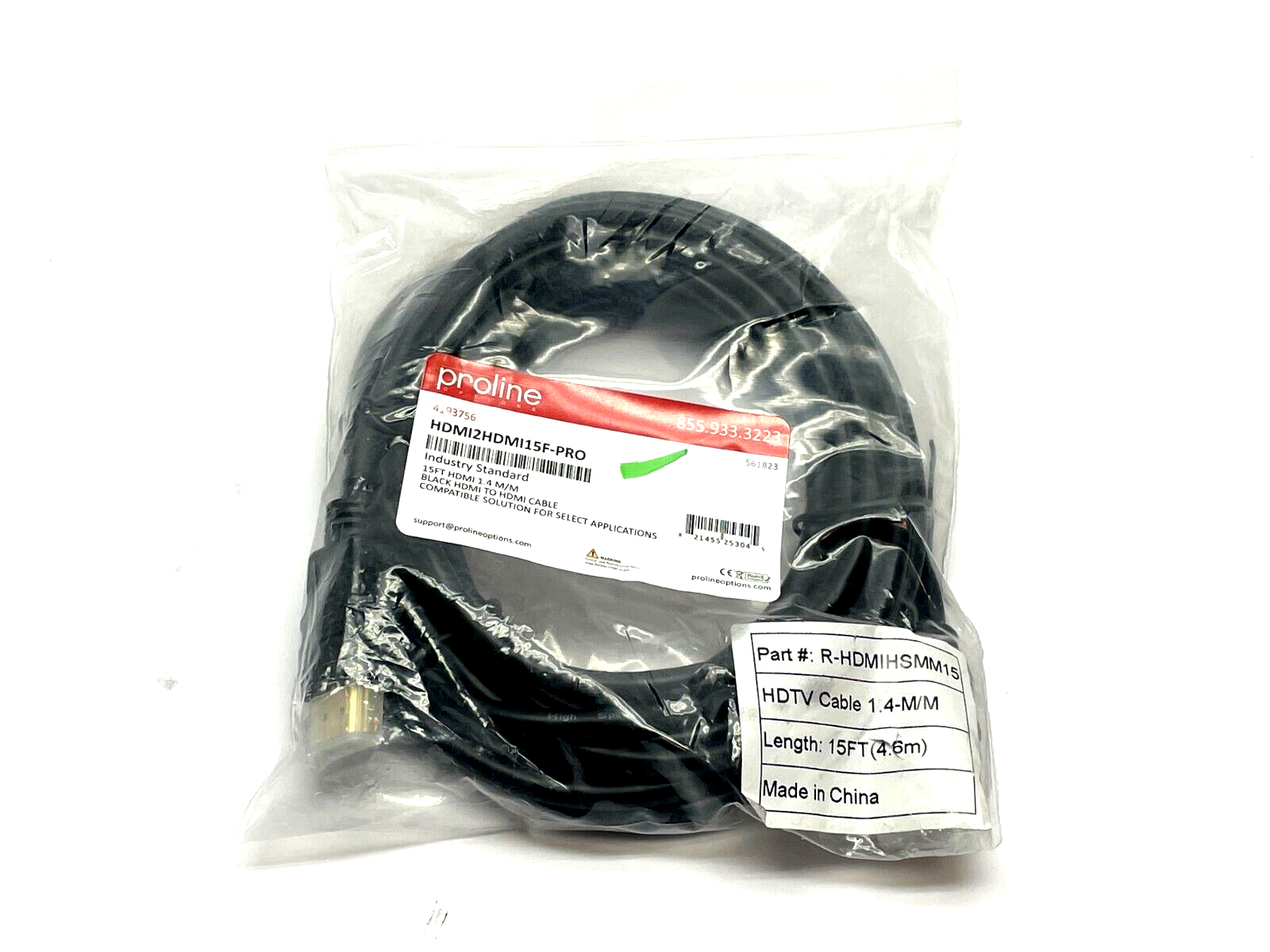 Proline R-HDMIHSMM15 Industry Standard HDMI Cable 15ft Length | eBay