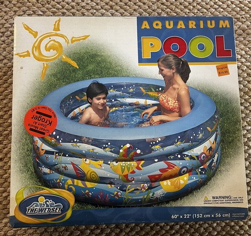 Vtg NEW 2004 Intex The Wet Set 60”x 22” Aquarium Pool See Through ...