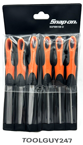 SNAP ON SGFMN106 O ORANGE 6Pc Soft Grip Handle Miniature File Set NEW ...