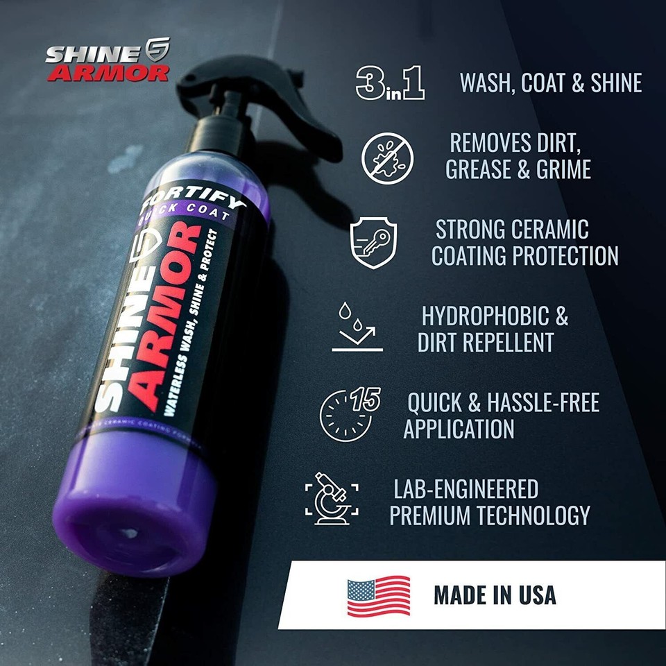 SHINE ARMOR Ceramic Coating Fortify Quick Coat Car Wax Polish Spray 8 Oz | eBay
