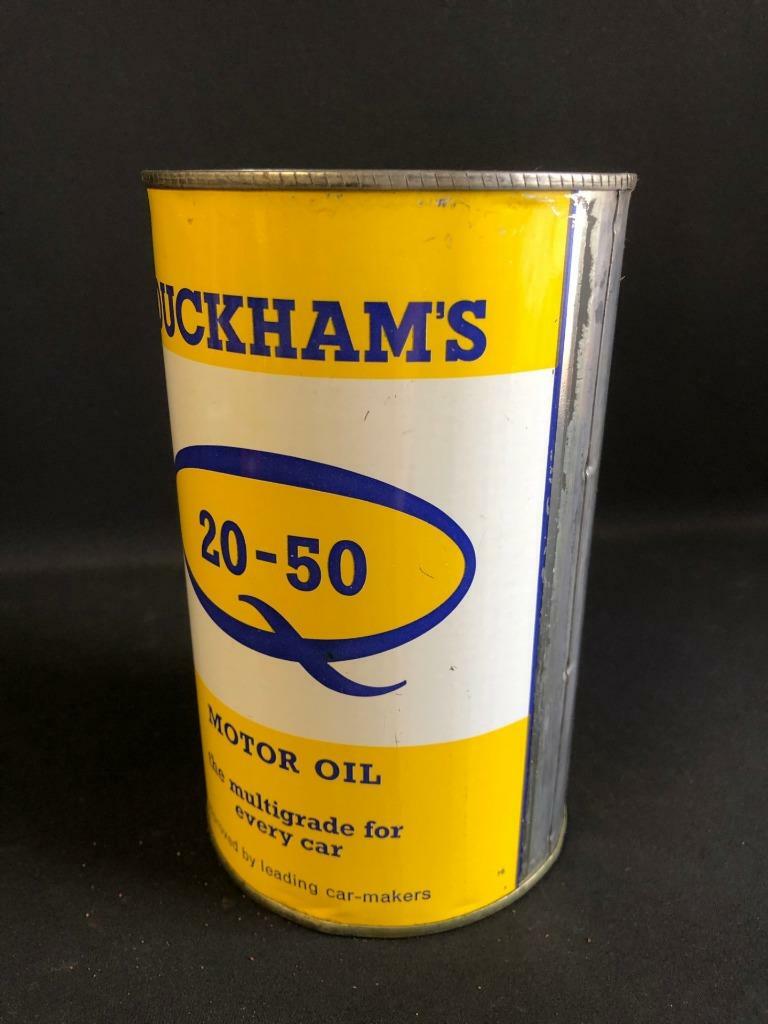 DUCKHAMS MOTOR OIL VINTAGE CAN POURER ADVERTISING QUART MEASURE GARAGE ...