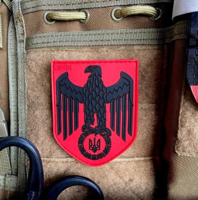 PVC Military Patch Eagle with Trident v2 Red/Black Tactical Morale ...