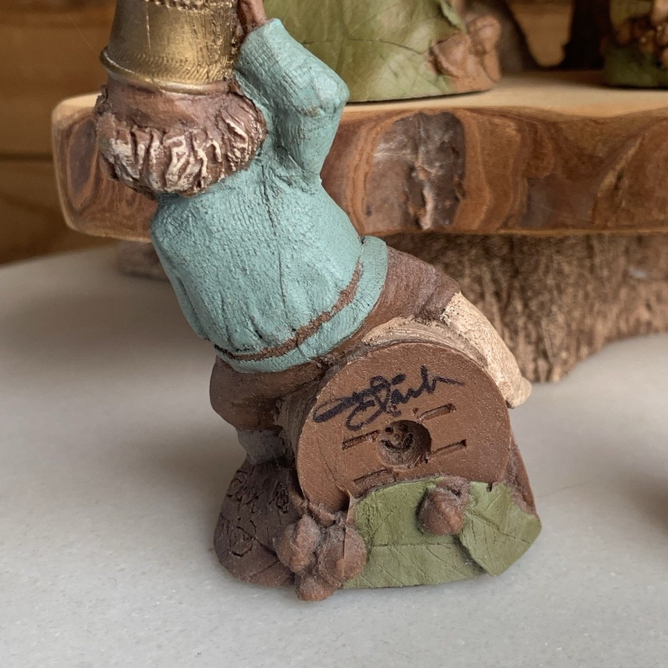 Lot Of Tom Clark Thimble Gnomes And Stand Some Signed Vintage Elf ...