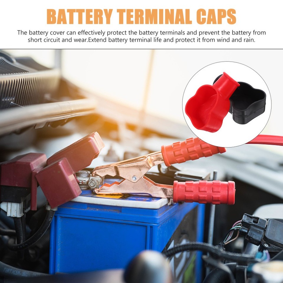 2Pcs Battery Terminal Protector Negative Positive Battery Cover ...