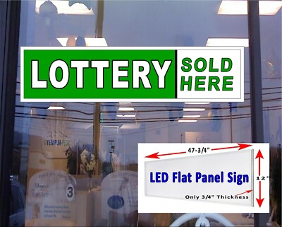 Lottery Sold Here Led light box Window Sign 48x12 | eBay