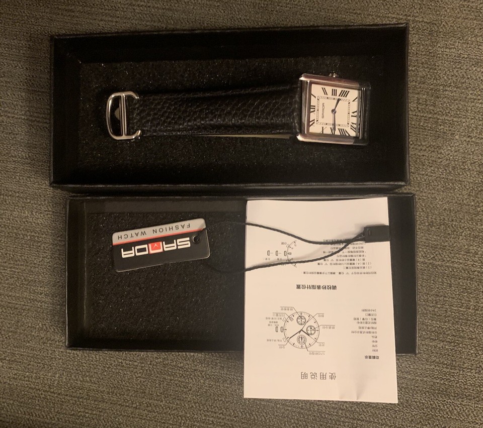 Sanda 1108 Homage Quartz Mens Watch Jewel On Crown Deployment Clasp | eBay