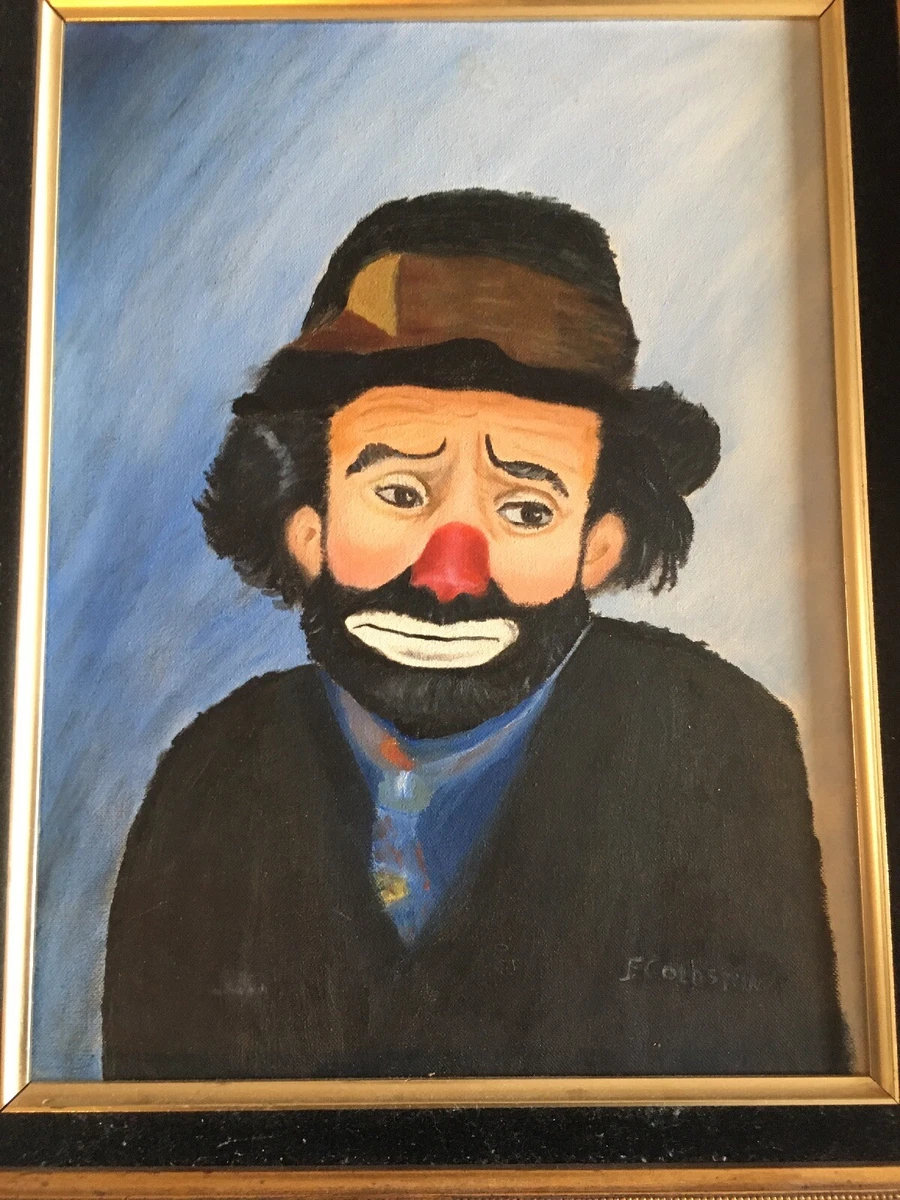 Sad Hobo Clown Painting