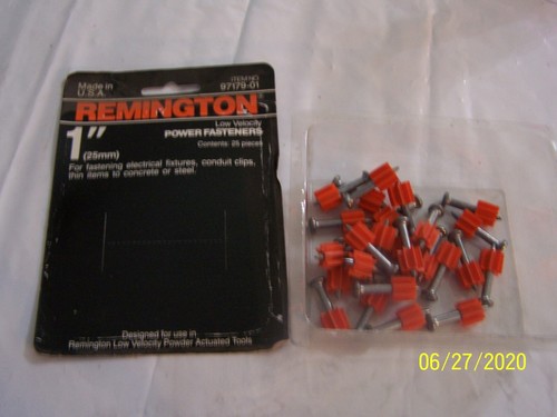 REMINGTON LOW VELOCITY ( 1" ) 25mm POWER FASTENERS #97179-01 Qty of 235 ...