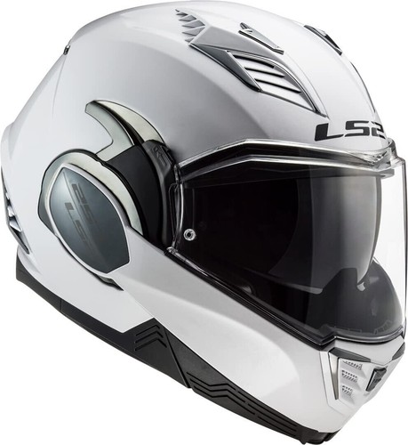 LS2 FF900 Valiant 2 Modular Flip Front White Full Face Motorcycle ...