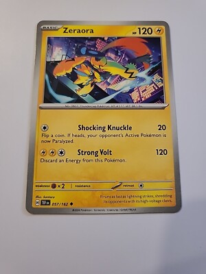 Zeraora 057/162 Temporal Forces Pokémon TCG Scarlet Violet Uncommon Non ...