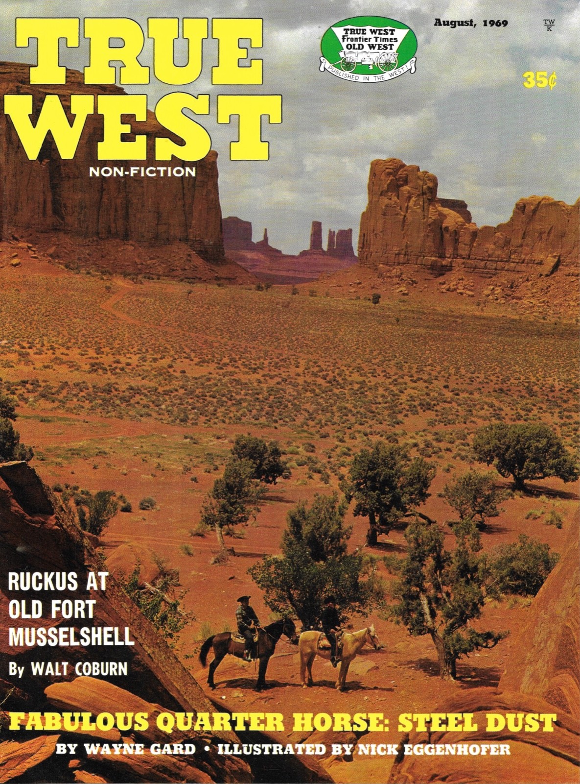 True West Aug.1969 Fort Musselshell Texas Quarter Horse Steel Dust ...