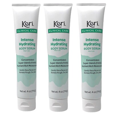 Keri Clinical Care Intense Hydrating Body Serum AHA 4 Oz Sealed (3 Pack ...