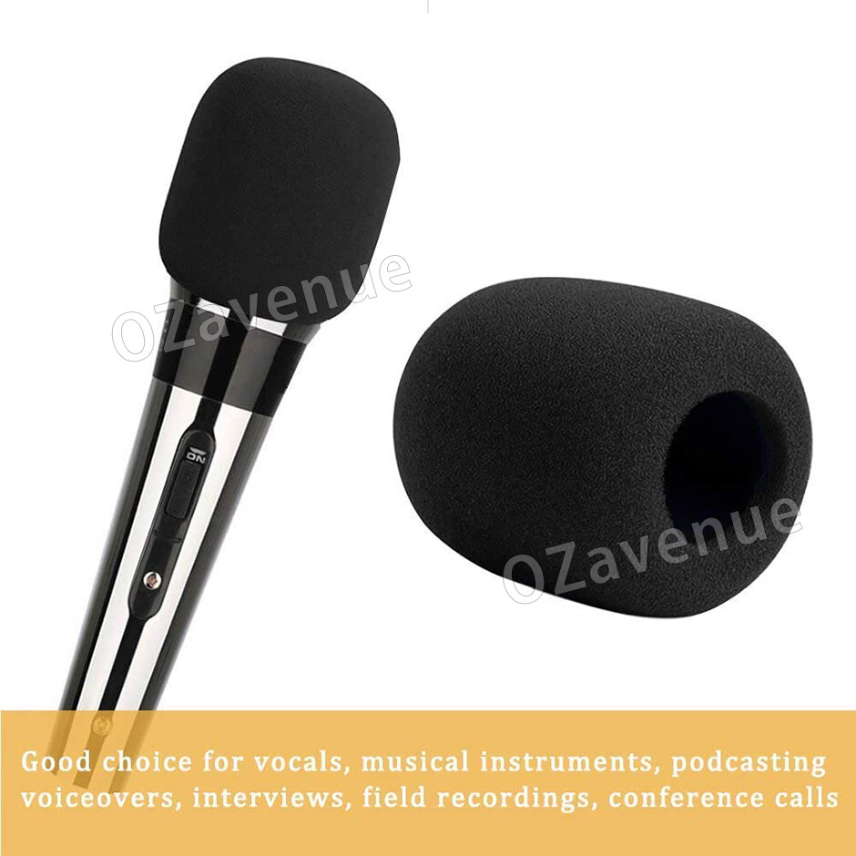Microphone Wind Sock Foam Cover Black 50mm ID Shure Yoga Redback ...