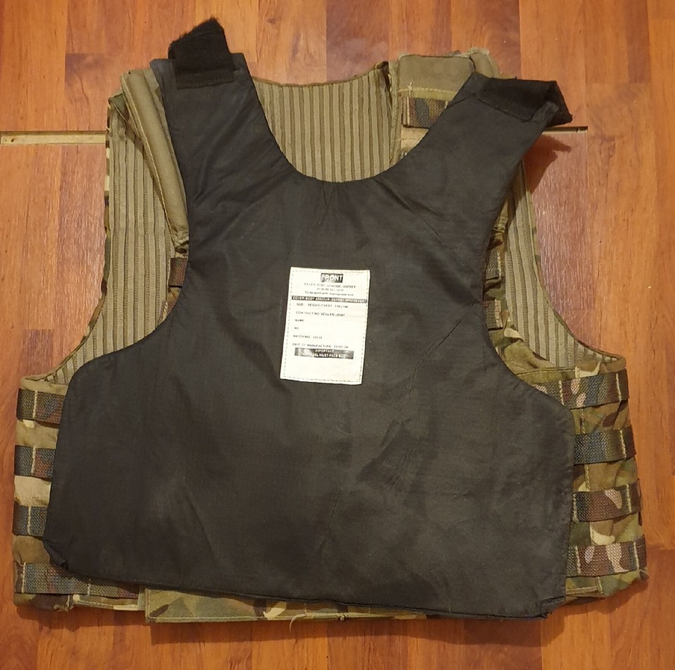 British Army Osprey Mk4 Body Armour with Original Filler Front+Back 170 ...