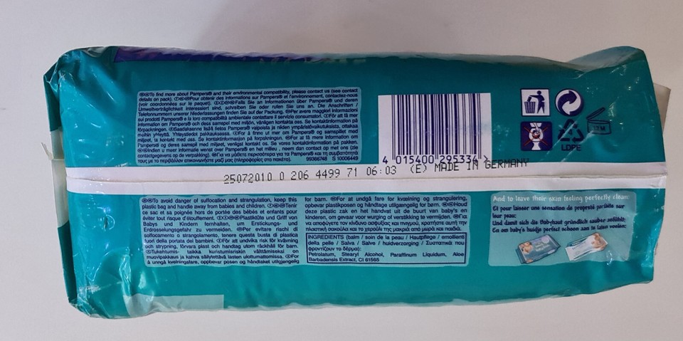 Vintage 2010 Diapers Pampers Baby Dry Fisher Price 5+ 26 Nappies up to ...